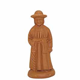 Santon curé au parapluie brut de 7cm prêt à peindre | Santons Escoffier