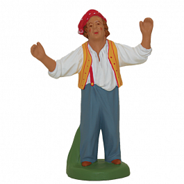 Santon homme ravi de 9cm | Santons Escoffier