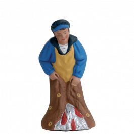 Santon pêcheur filet debout de 7cm | Santons Escoffier