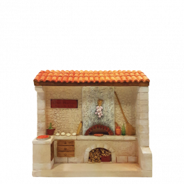 Four à pizza, décor pour santons | Santons Escoffier