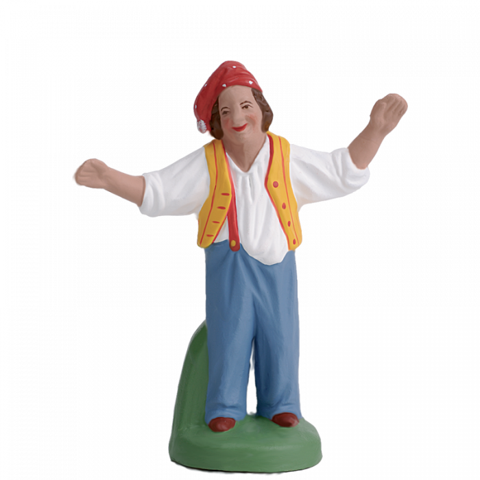 Santon Homme ravi - 7CM de provence | Santons Escoffier