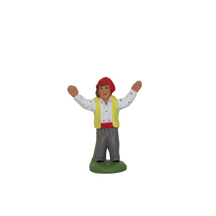Santon Homme ravi - 5CM de provence | Santons Escoffier