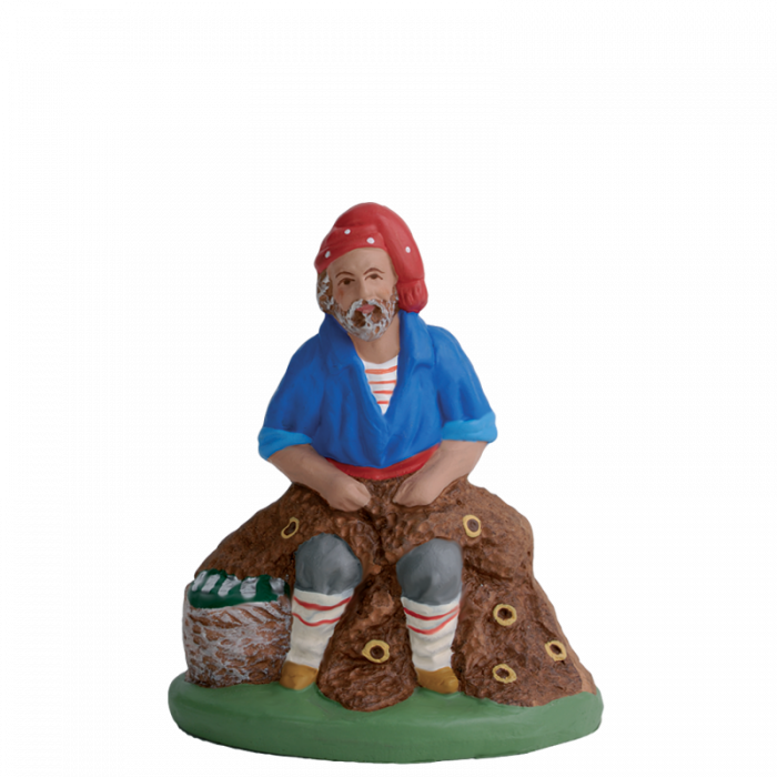 Santon Pêcheur au filet - 7CM de provence | Santons Escoffier