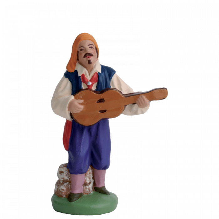 Santon Gitan à la guitare - 7CM de provence | Santons Escoffier